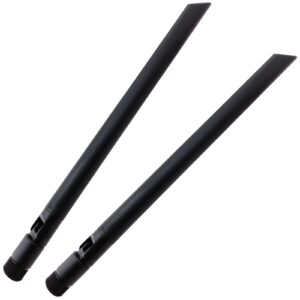 qarequ wifi antenna (2-pack) dual band 2.4ghz 5ghz 5.8ghz rp-sma male (hole) 6dbi for wireless network adapter router