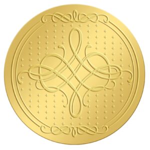 craspire 2 inch gold embossed envelope seals stickers pattern 100pcs adhesive embossed foil seals stickers label for wedding invitations gift packaging