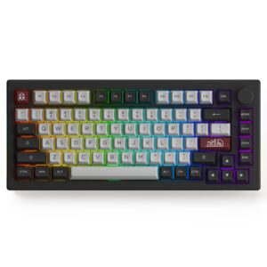 akko dracula castle 5075b plus wireless gaming keyboard | led rgb wireless keyboard with pbt keycaps | 2.4 ghz bluetooth keyboard | usb-c wired mechanical keyboard | gaming pc accessories