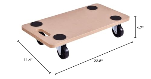 ARNOT Furniture Dolly, Furniture Movers with Wheels, Heavy Duty 4 Wheels Moving Dolly, for Piano Couch Fridge, Securely Holds 500 Lbs, (23" x11.5" Platform)