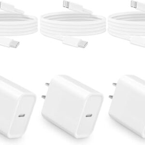 3-Pack USB C Wall Charger Block for Tablet, Compatible with Phone