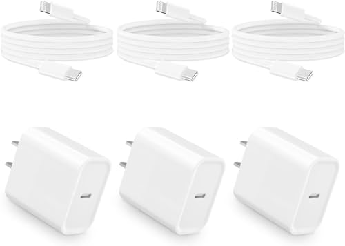 3-Pack USB C Wall Charger Block for Tablet, Compatible with Phone