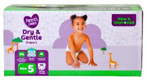 parent's choice diapers, dry & gentle diapers size 5 (27+ lbs) - 96 count