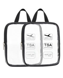 relavel tsa approved toiletry bag,clear makeup bag,quart size 3-1-1 travel bags fit for 3 oz travel bottles,waterproof toiletries cosmetic pouch bag(small)