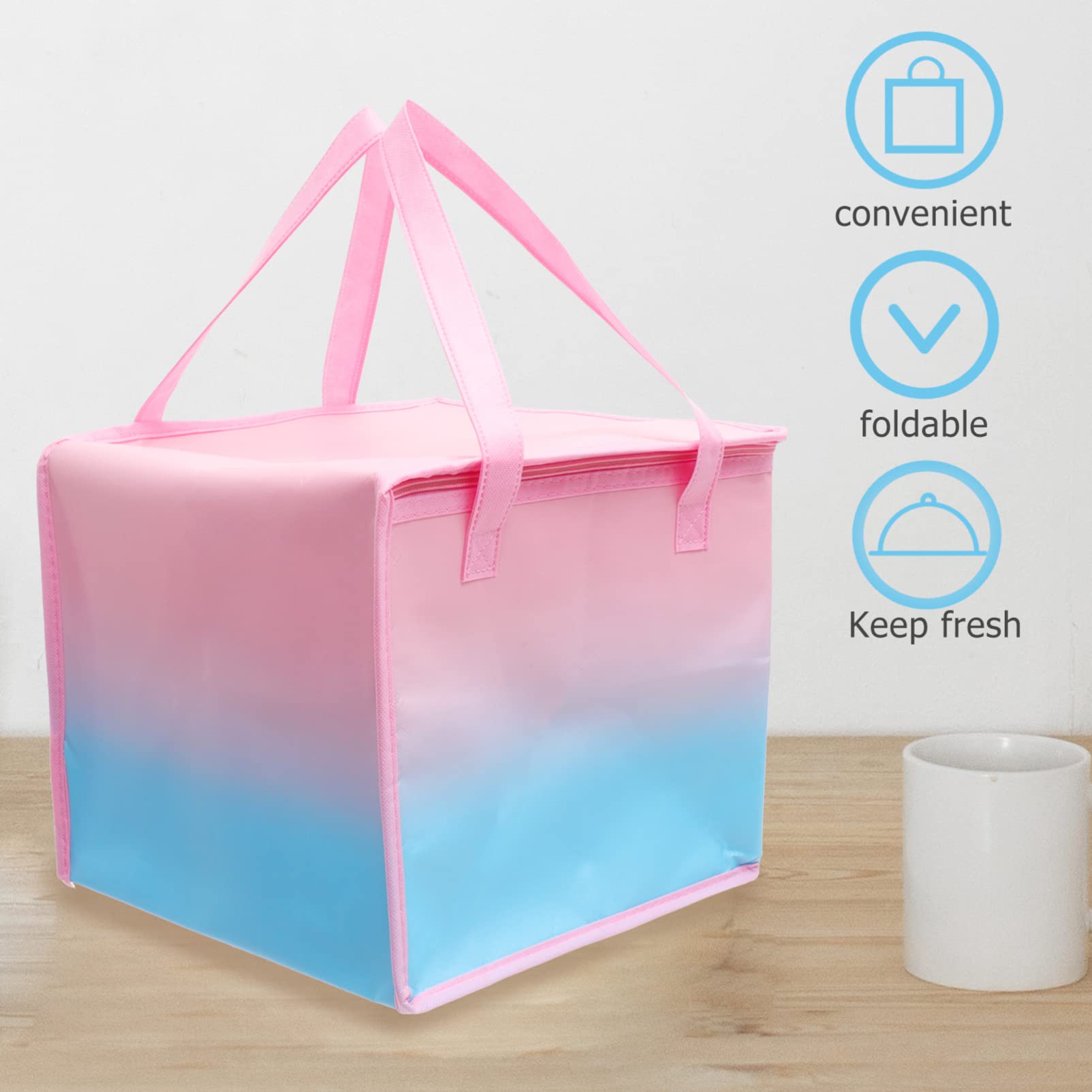 SHERCHPRY Cake Insulation Bag Insulated Shopping Bag Hot Bags Food Warmer Grocery Bag Portable Thermal Food Bag Reusable Grocery Bag Ice Bag High Capacity Non-woven Fabric