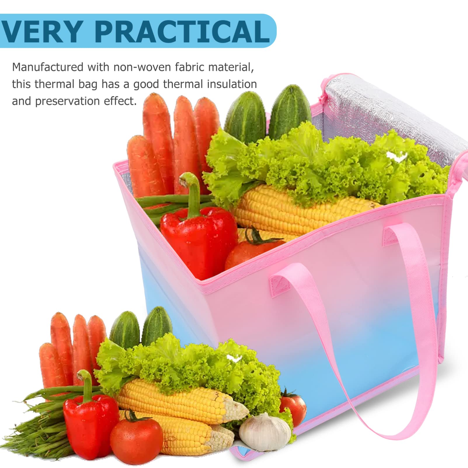 SHERCHPRY Cake Insulation Bag Insulated Shopping Bag Hot Bags Food Warmer Grocery Bag Portable Thermal Food Bag Reusable Grocery Bag Ice Bag High Capacity Non-woven Fabric