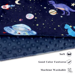 GFU Baby Crib Sheet Super Soft Fitted Crib Sheet, Baby Blanket for Boys Girls, Minky Blanket with Dotted Backing for Toddler