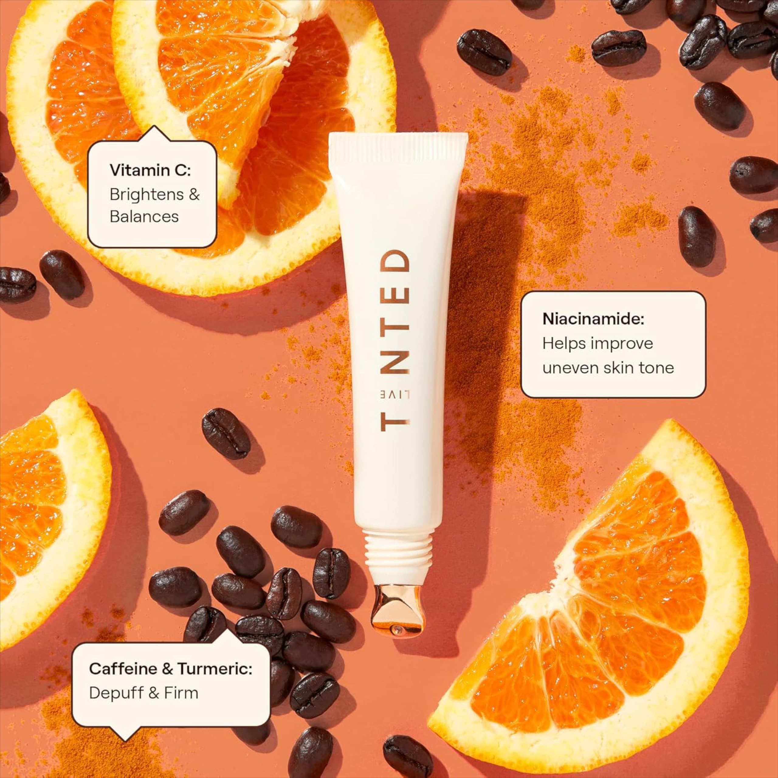 Live Tinted Superhue Brightening Eye Cream - Instantly Refreshes and Brightens - Hydrating & Soothing - Cooling Applicator - Niacinamide & Vitamin C 0.5 fl oz