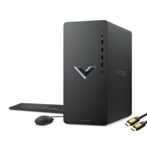 hp victus 15l gaming desktop, 12th gen intel core i3-12100f, geforce gtx 1650 4gb, 32gb ram, 1tb pcie ssd+1tb hdd, usb-c, hdmi, rj45, wifi 6, dvi, peripherals, sps hdmi cable, win 11