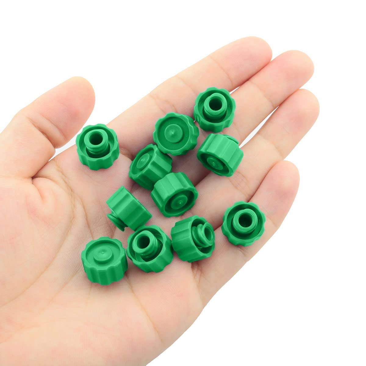 ITROLLE 100PCS/PACK No Needle Luer Lock Cap Syringe Tip Caps, Green