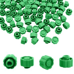 itrolle 100pcs/pack no needle luer lock cap syringe tip caps, green