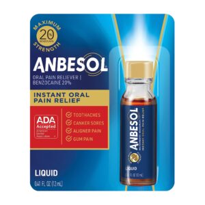 anbesol maximum strength oral anesthetic liquid - 0.41 fl oz (packaging may vary)