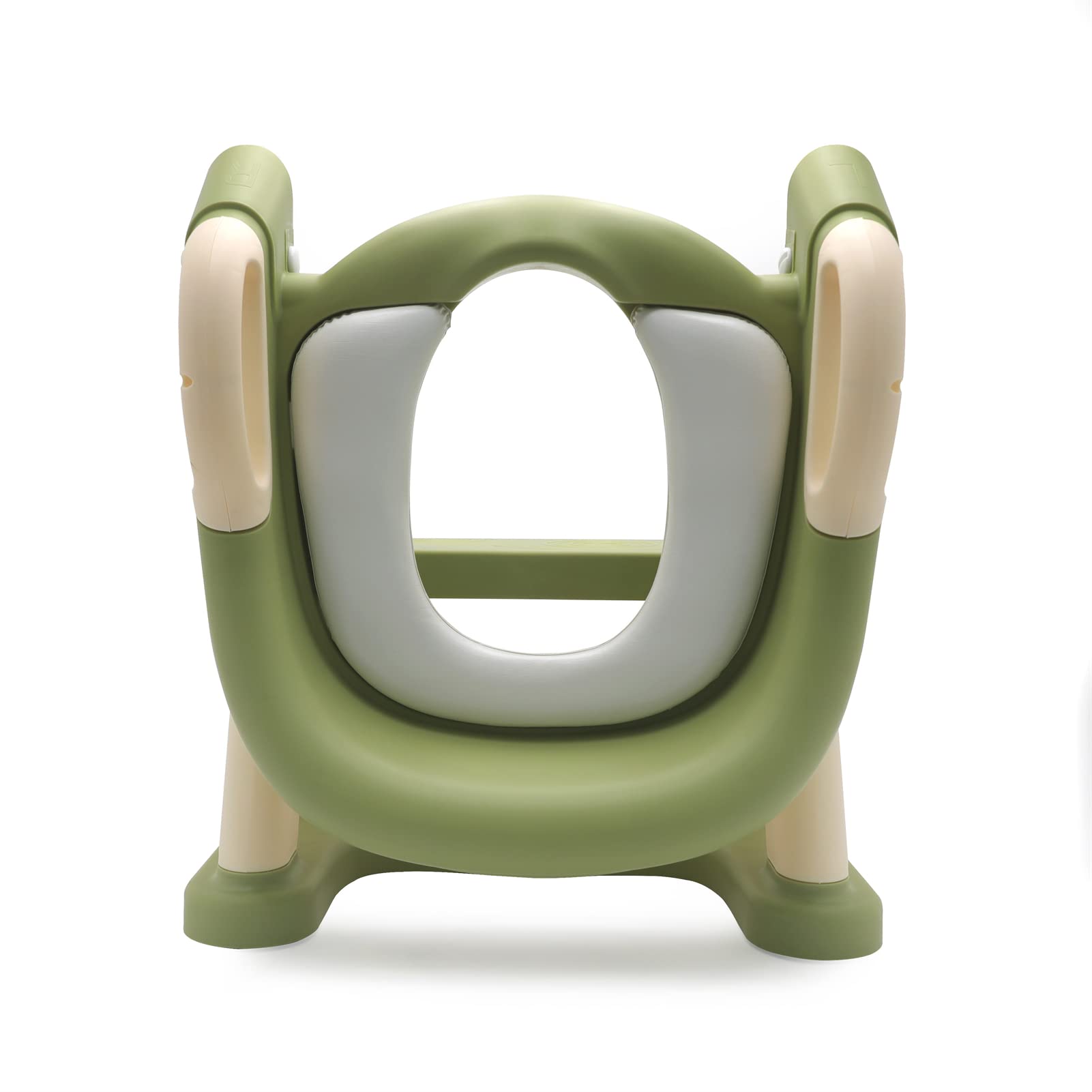 𝐇𝐀𝐒𝐤𝐮𝐥𝐥𝐞 Toddler Potty Training Toilet, Potty Training Seat With Ladder, Toddler Toilet Training Potty for Kids Boys Girls, Non-slip Foldable, Green