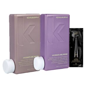 kevin murphy hydrate-me wash and rinse 8.4 fl oz with ph labs pure hair mask miracle repair argan & kertain mask 10 ml