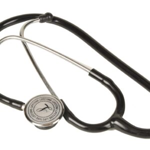 EISCO Stethoscope - 22"L PVC Tubing - Stainless Steel Binaural - Includes Spare Eartips & Diaphragm Cover