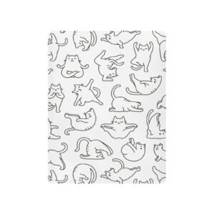 Soft Baby Boy Fitted Crib Sheets for Baby Girl Cartoon Cats Standard Crib Sheets Portable Mini Bassinets Sheets