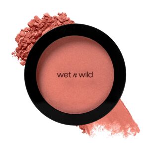 wet n wild color icon blush, effortless glow & seamless blend infused with luxuriously smooth jojoba oil, sheer finish with a matte natural glow, cruelty-free & vegan - bed of roses