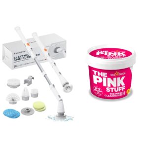 electric spin scrubber, aspiron cordless electric scrubber & stardrops - the pink stuff - the miracle all purpose cleaning paste