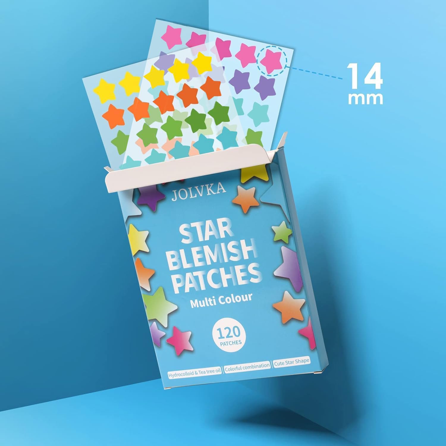 JOLVKA Star Blemish Patch-Hydrocolloid Blemish Patches (120 Patches)-Cute Blemish Patches -Starface Blemish Blemish Patches-Vegan And Cruelty-Free Skincare