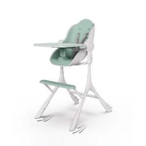 oribel cocoon z baby high chair & lounger | avocado green | convertible for napping & feeding | 0mths and up | easy to move gliders | easy to clean | no-tool adjustment