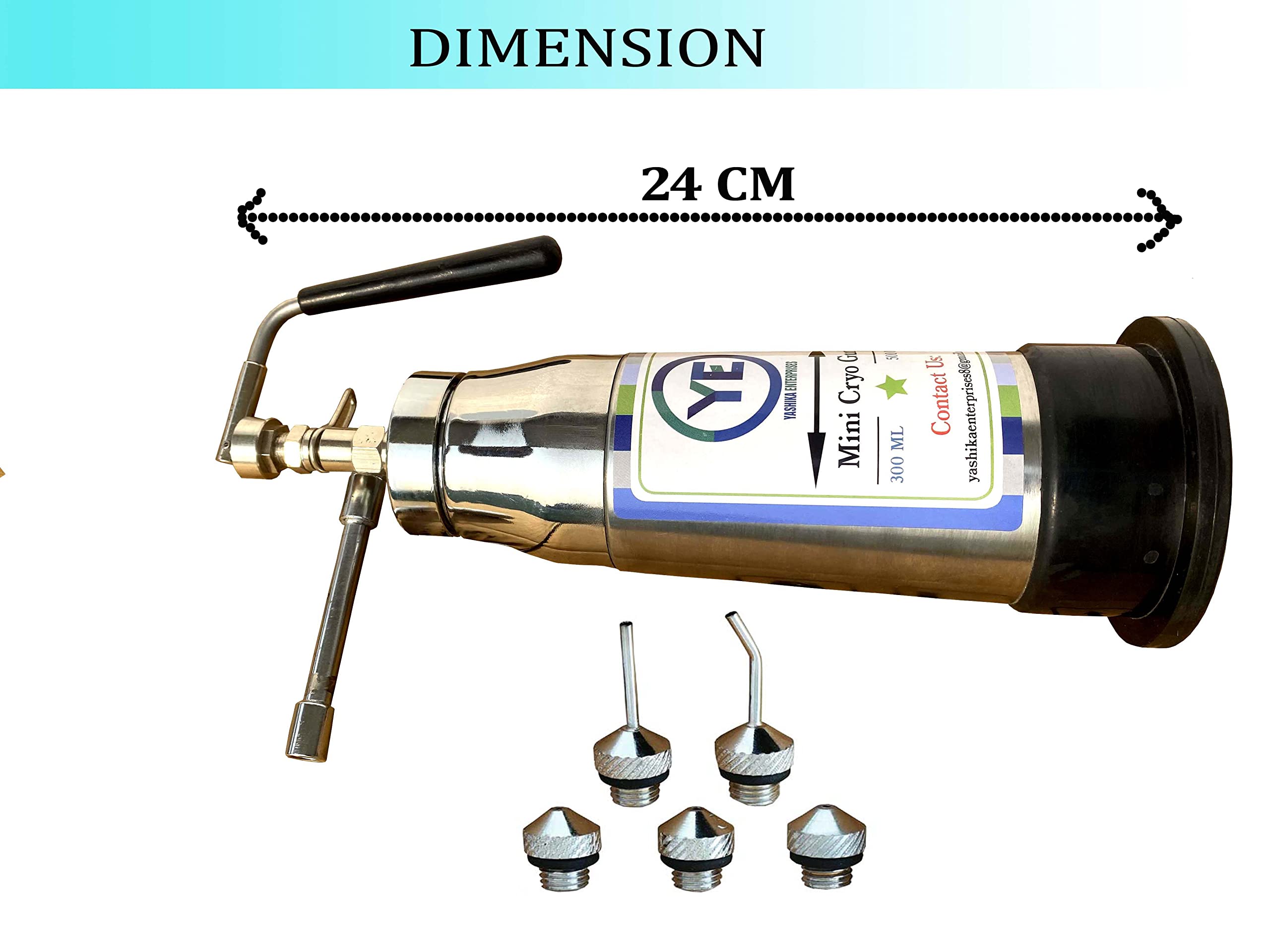 Mini Cryo Gun Liquid Nitrogen Sprayer New Improved Version for Dermatology, Cryo Capacity 300 ML Prof. Use Spray