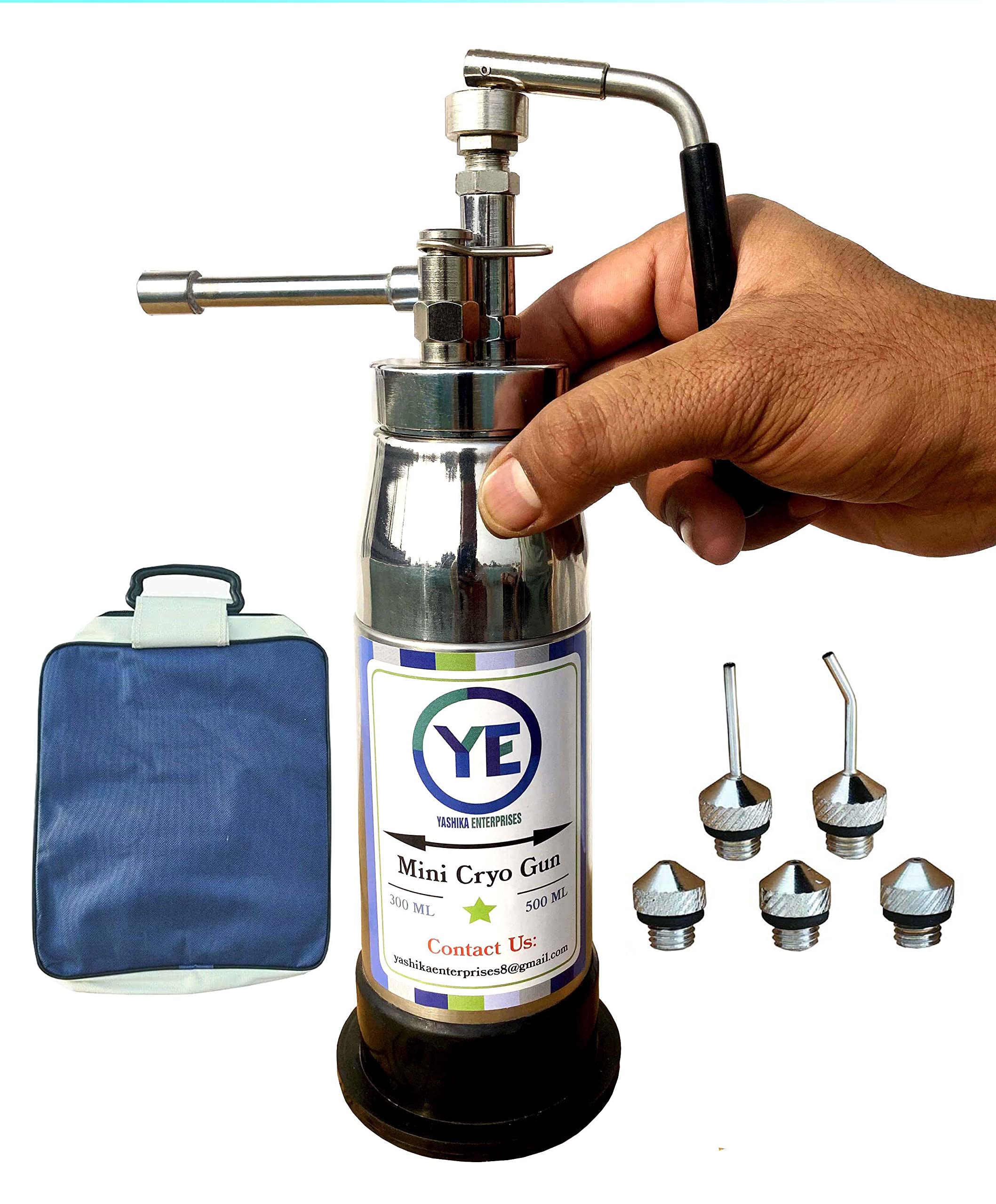 Mini Cryo Gun Liquid Nitrogen Sprayer New Improved Version for Dermatology, Cryo Capacity 300 ML Prof. Use Spray