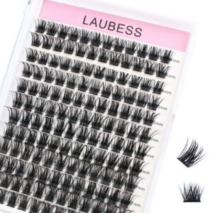 cluster lashes 14-18mm 144pcs individual lashes volume eyelash clusters mixed tray diy lash extension fluffy cluster eyelash extensions kit soft lash clusters (01-0.07d, 14-18mm)