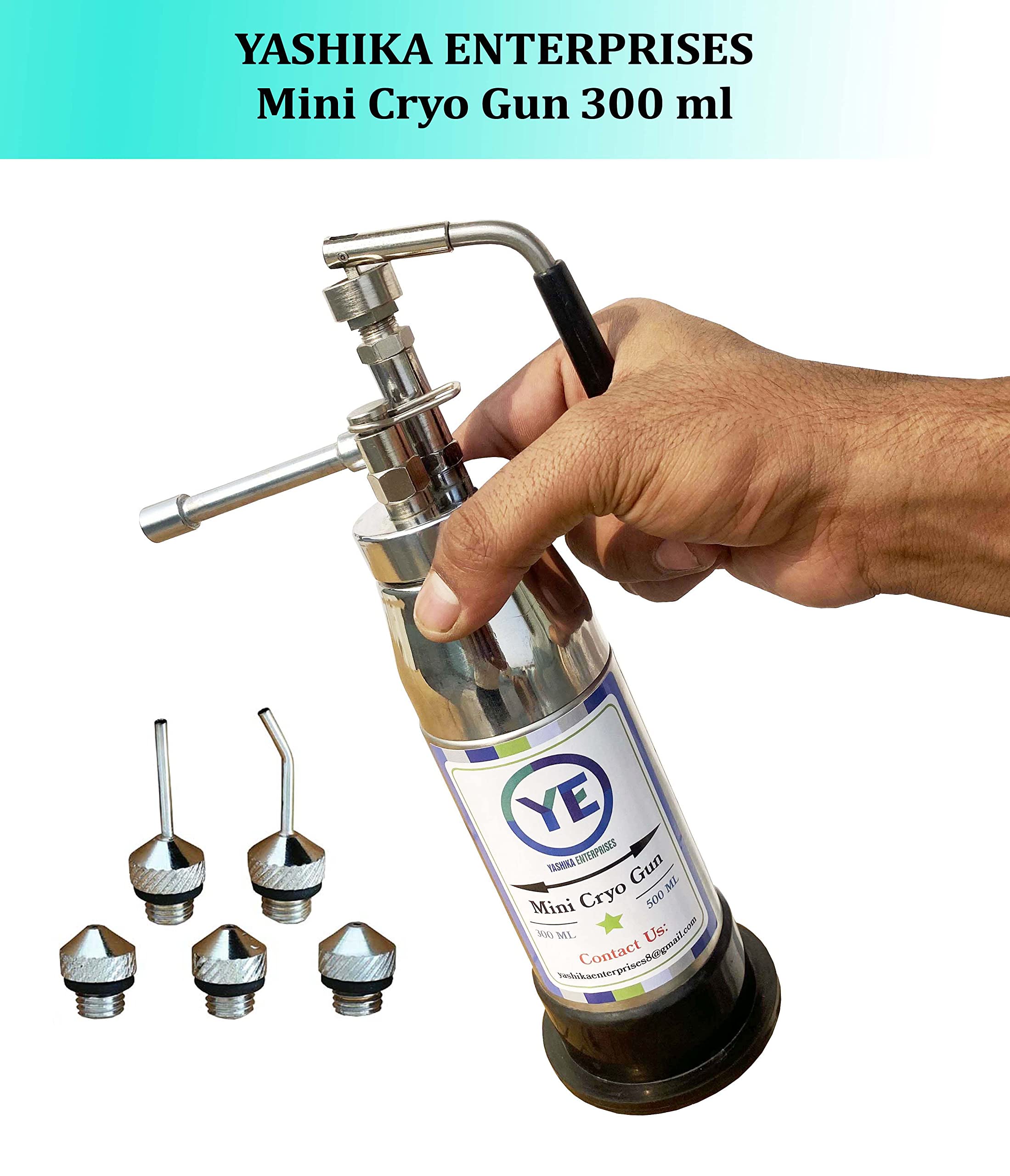 Mini Cryo Gun Liquid Nitrogen Sprayer New Improved Version for Dermatology, Cryo Capacity 300 ML Prof. Use Spray