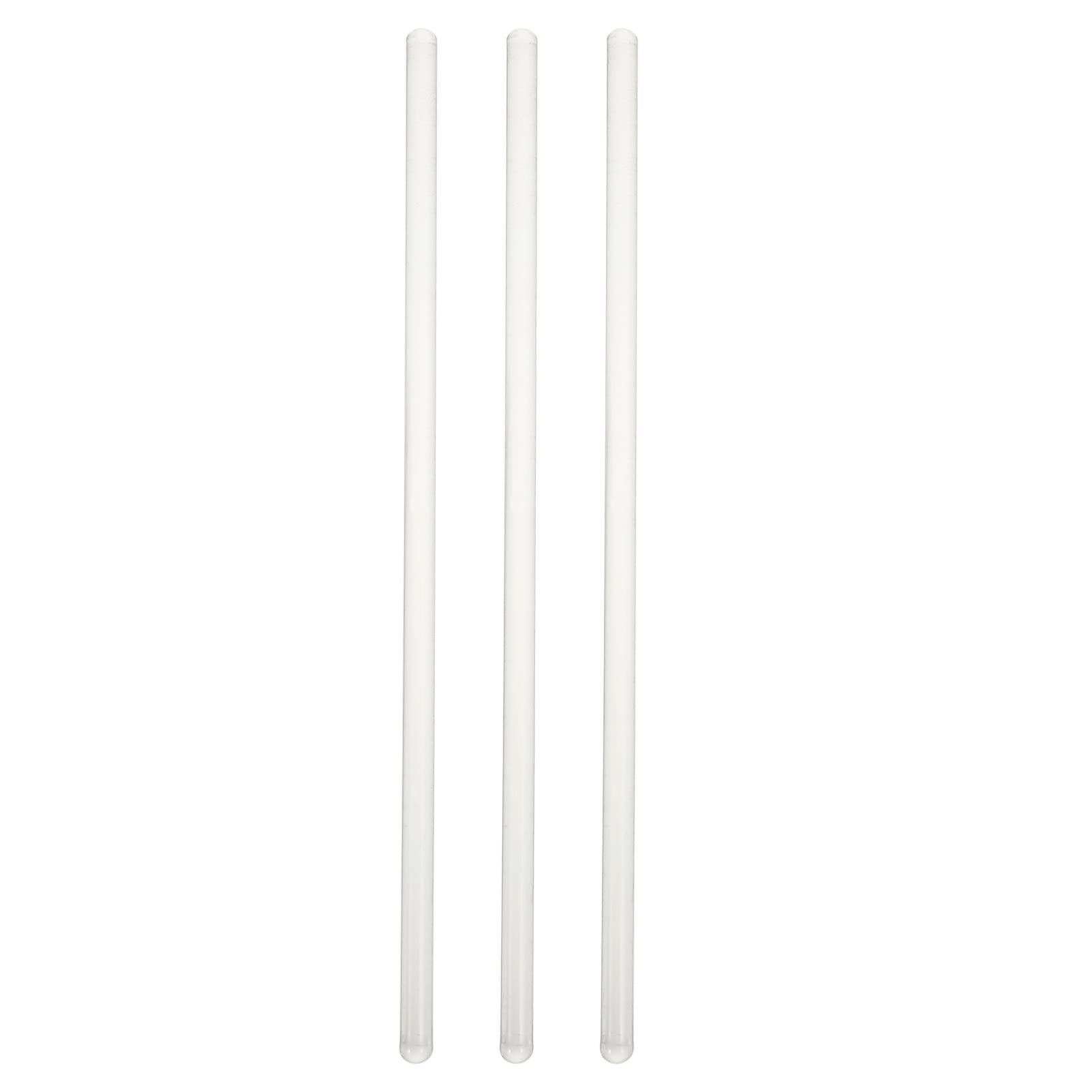 iplusmile 3Pcs Glass Stir Sticks 8 inch Length, Stir Rod Mixing Tools with Both Ends Round for Lab Kitchen Science