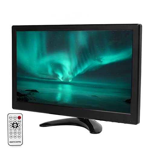 Jaerb LED Monitor, Color Screen 13.3 Inches TFT LED Monitor Multi Interfaces with Remote Control for Office (US Plug)