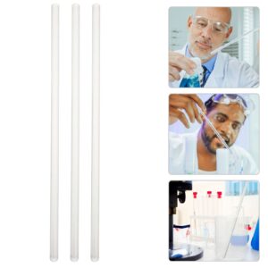 iplusmile 3Pcs Glass Stir Sticks 8 inch Length, Stir Rod Mixing Tools with Both Ends Round for Lab Kitchen Science