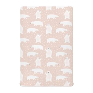 soft baby boy fitted crib sheets for baby girl beige cute polar bears standard crib sheets portable mini bassinets sheets