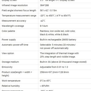 HT-H8 IR InfraredThermalImager 3.5inch Full Angle TFT FloorTest