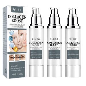 3pcs eelhoe collagen boost anti aging serum, eelhoe collagen anti-wrinkle cream, voletas collagen boost anti-aging serum