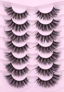 fairy strip lashes that look like extensions dramatic faux mink eyelashes fluffy long cat eye wispy false lashes extensions strip eyelashes pack