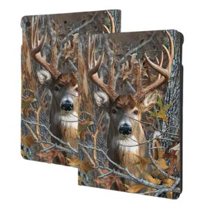 camo buck deer case ipad 10.2 case, ipad 7th/8th/9th generation case premium pu leather stand cover case,protective shockproof cover auto sleep wake