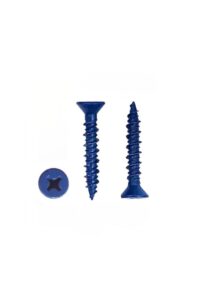 ((qty 640) concrete screws 3/16” x 1 1/4” p/flat head for anchoring to masonry, block or brick stucco 64 pack 6 drill bits