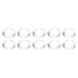 patikil diameter 10mm double convex lens, 10 pcs acrylic led optical convex condenser lens for physics classrooms labs, transparent