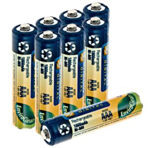 synergy digital aaa batteries, 8-pack, ultra high capacity, triple a rechargeable batteries (ni-mh, 1.25v, 1000 mah)