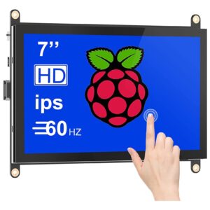 dpofirs 7 inch monitor for raspberry pi, 1024x600 for raspberry pi touchscreen monitor hdmiportable monitor capacitive pi display with 178 degree viewing angle