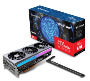 sapphire 11323-01-40g nitro+ amd radeon rx 7900 xt vapor-x gaming graphics card with 20gb gddr6, amd rdna 3