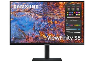 samsung 27-inch viewfinity s80pb series uhd computer monitor, dci-p3 98%, vesa displayhdr 400, ips panel, matte display, usb-c, pip / pbp, intelligent eye care, ls27b804pxnxgo, 2023