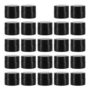 (24 packs) green nexus 5g/5ml uv protection glass jars for lip balm, lotion, oil, cream & cosmetics enhanced cap (2024)