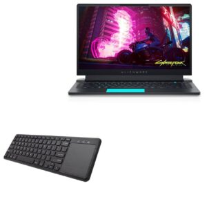 boxwave keyboard compatible with alienware x15 gaming (r1) (keyboard mediaone keyboard with touchpad, usb fullsize keyboard pc wireless trackpad for alienware x15 gaming (r1) - jet black