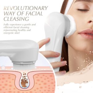 BONNIEFACE Sonic Facial Cleansing Brush for Deep and Through Facial Cleansing, Waterproof Face Scrubber and Ultimate Blackhead Remover for Daily Skin Care, Rechargeable and Gentle Face Exfoliator