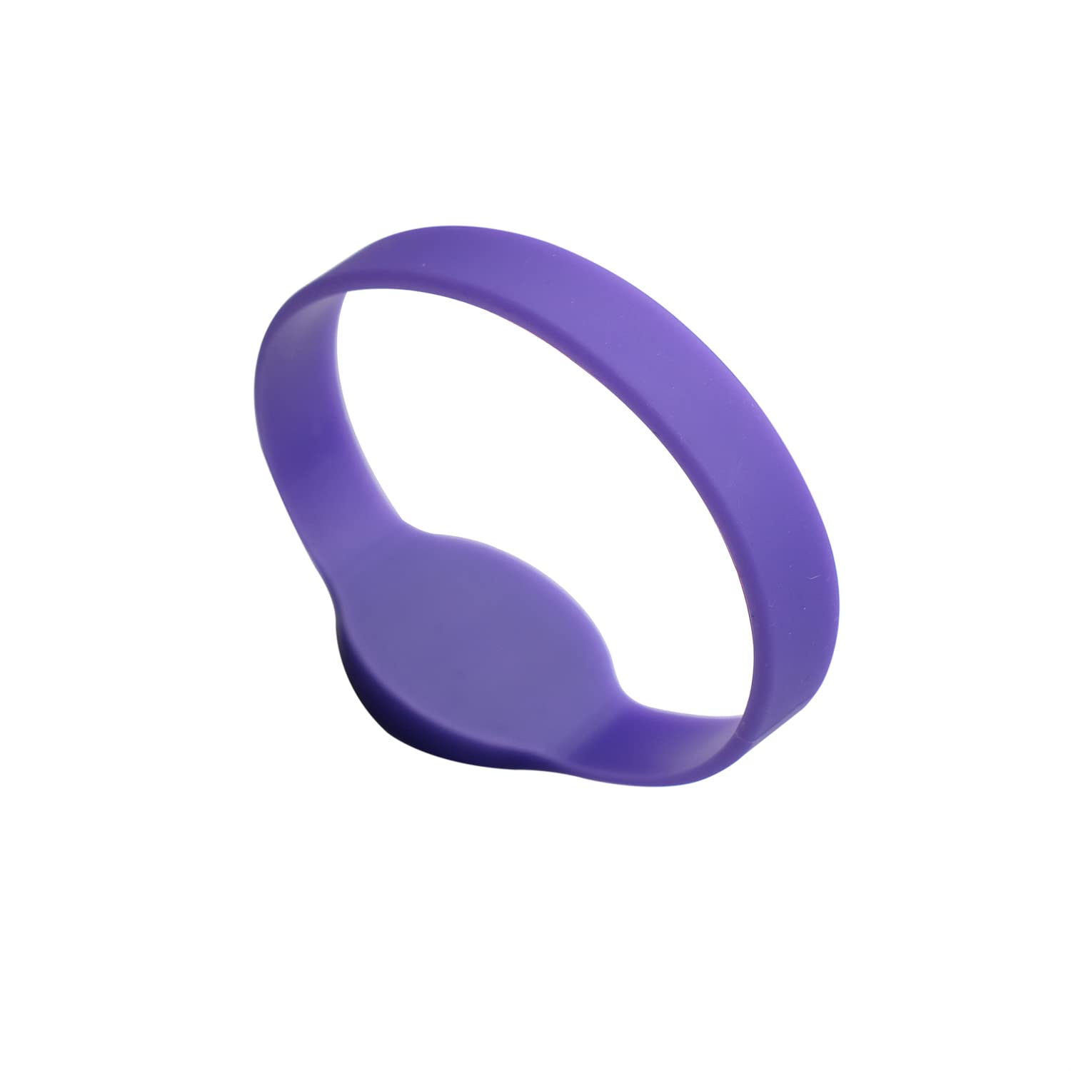 MINDRFID 100 Pcs 13.56Mhz RFID Wristband Silicone ID Card Key Bracelet for Access Control Door Lock Swimming Pool - Purple