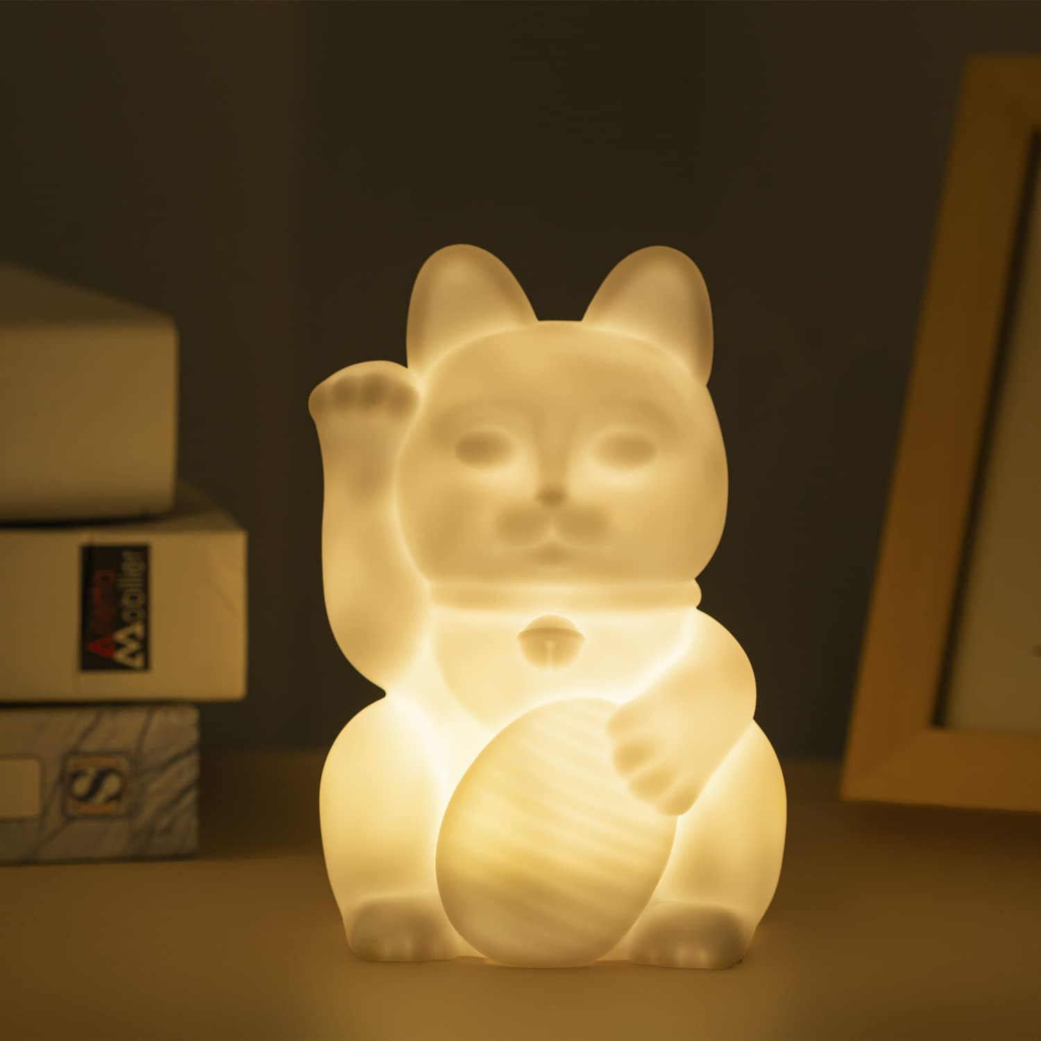 CHANGSHUN Fortune cat Night Light for Kids Tap Control Baby Soft Glue Night Light Lamp Kawaii Gift Room Decor Teen Girl