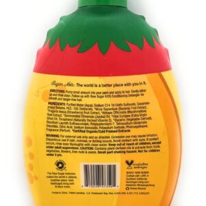 Kids 2-in-1 Banana + Strawberry Shampoo & Conditioner, Pineapple + Orange Bubble Bath & Body Wash by Raw Sugar 12 fl oz (Pack of 2) + Loofah