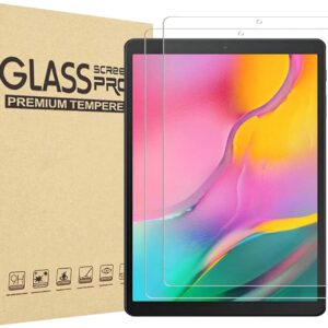 Lnuyefn [2 Pack] Screen Protector For Galaxy Tab A 10.1 Inch 2019 Model SM-T510/T515/T517, Tempered Glass Screen Film Guard For Samsung Tablet Tab A 10.1 Anti-Scratch 9H Hardness Bubble-free Clear