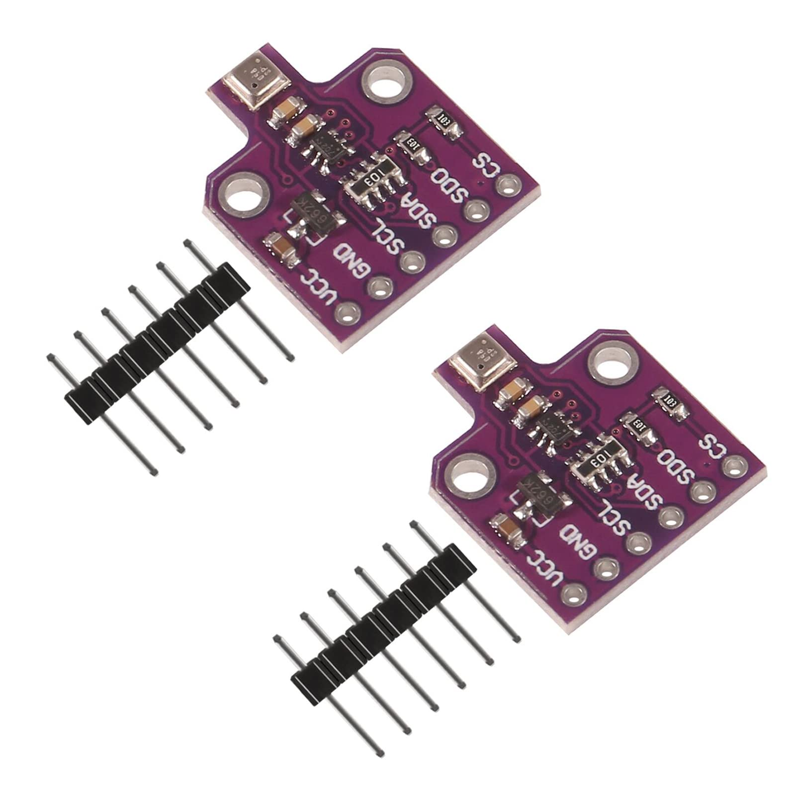 ACEIRMC BME680 Digital Temperature Humidity Pressure Sensor Breakout Board Compatible for Arduino Raspberry Pi ESP8266 3~5VDC BME680 (2pcs)